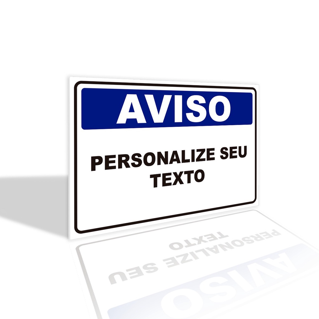 Placa Aviso Ambientes Personalizada Ps/pvc 30x20cm | Shopee Brasil
