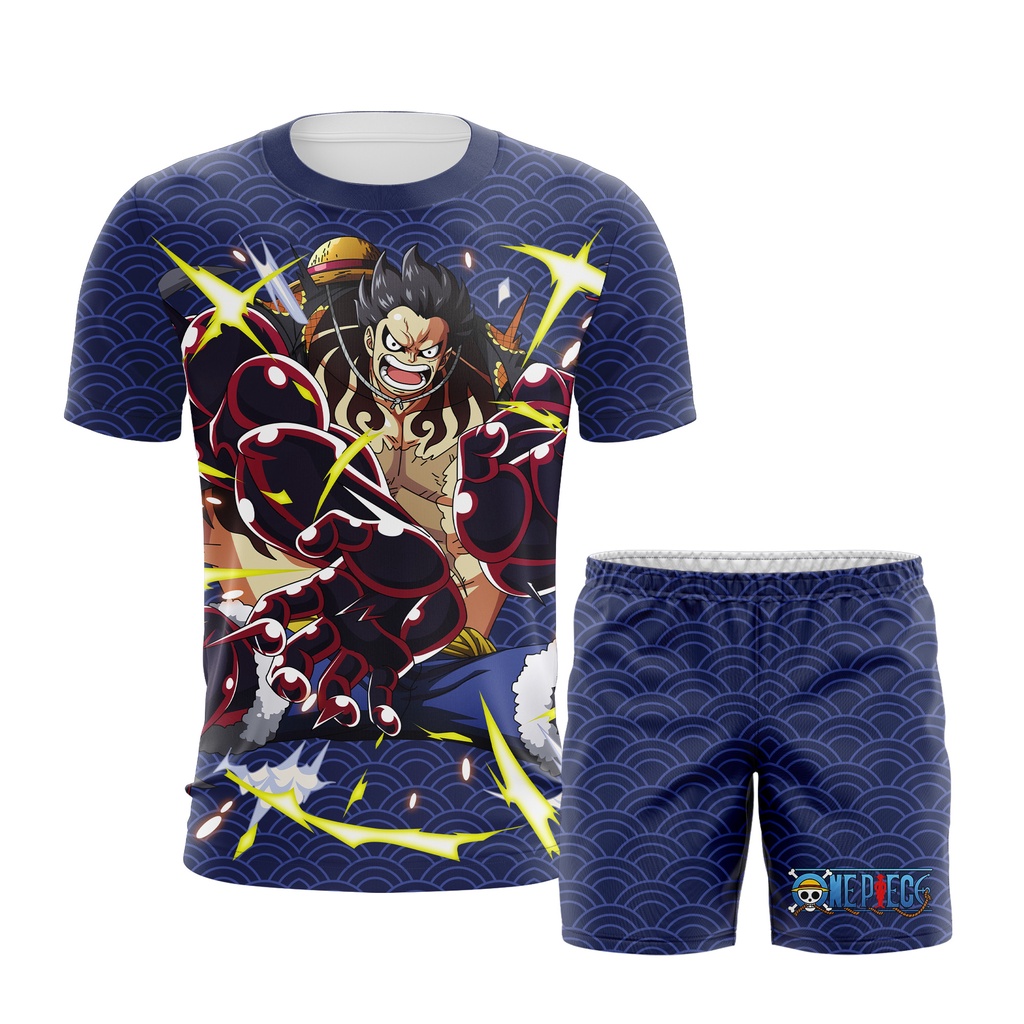 Kit One Piece Luffy Gear (Camisa e Short Dry Fit) | Shopee Brasil