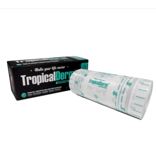 Curativo Filme Cicatrizante Tropical Derm Protetor para Tatuagem - 10 ...