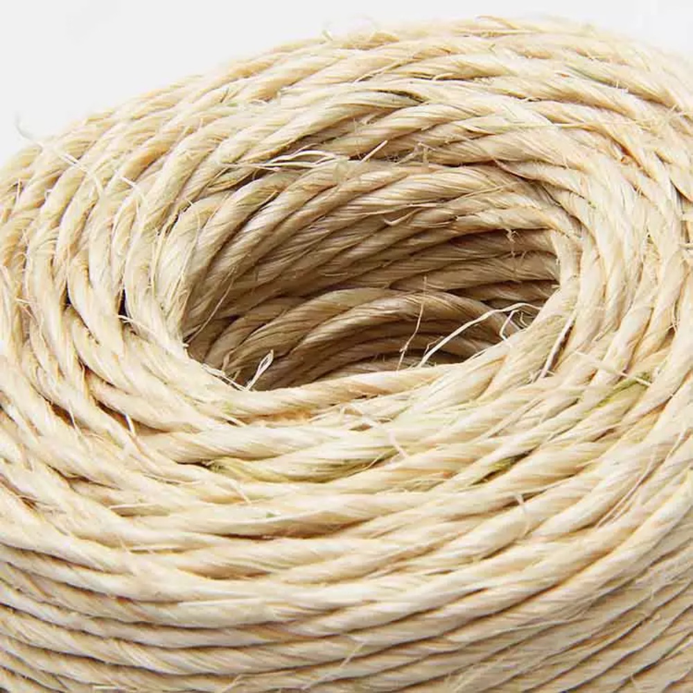 Corda de Sisal 2mm 100 Metros Fio Natural Artesanato Decoração Alta ...