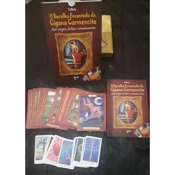 Conjunto de Cartomancia Cigana - Baralho, Livro, Caixa, Brindes ...