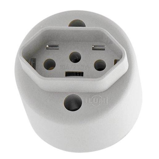 Tomada Externa Redonda Cinza 20A - Ilumi | Shopee Brasil