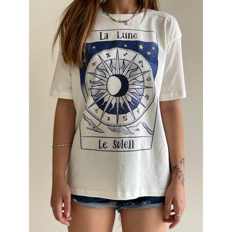 Camiseta La Lune - Escolha a Cor | Shopee Brasil