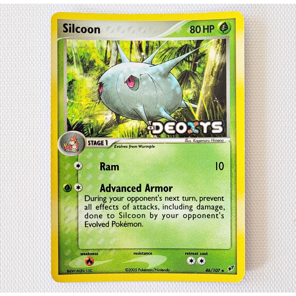 Carta Antiga Pokemon Silcoon 47/107 Uncommon Reverse Holo Ex Deoxys ...