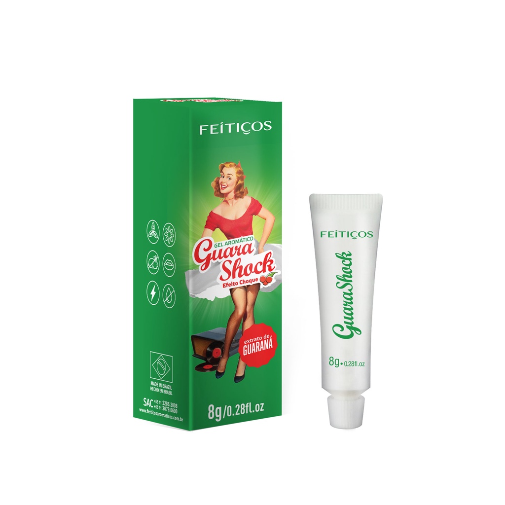 Guara Shock Gel Beijável com efeito Vibrador | 8 ml | Shopee Brasil