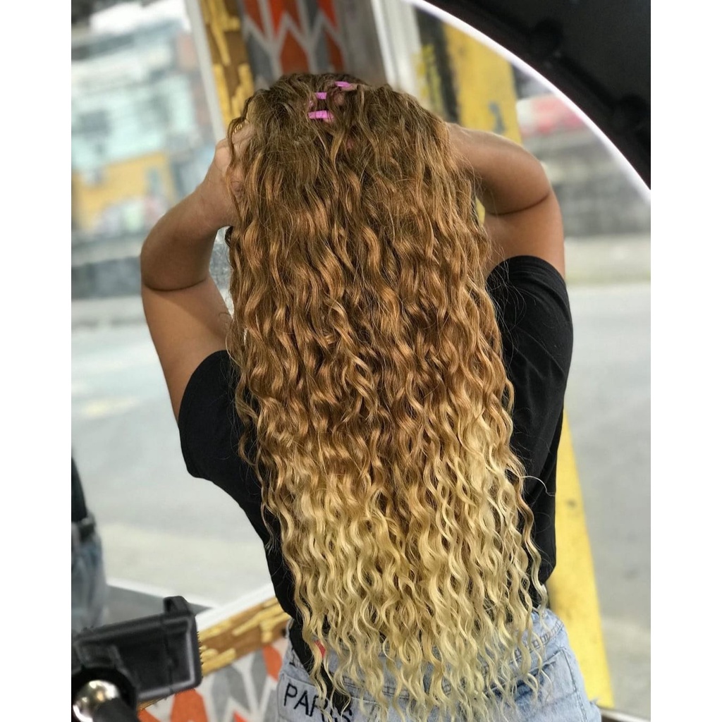 Cabelo Cacheado Bio Vegetal Sleek 75cm 320Gramas | Shopee Brasil