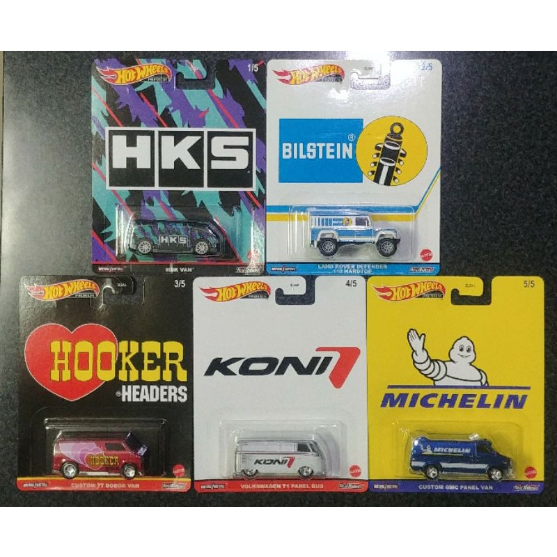 Hot Wheels Premium - Kombi T1 / Dodge Van / Land Rover Defender / GMC / MBK HKS | Shopee Brasil