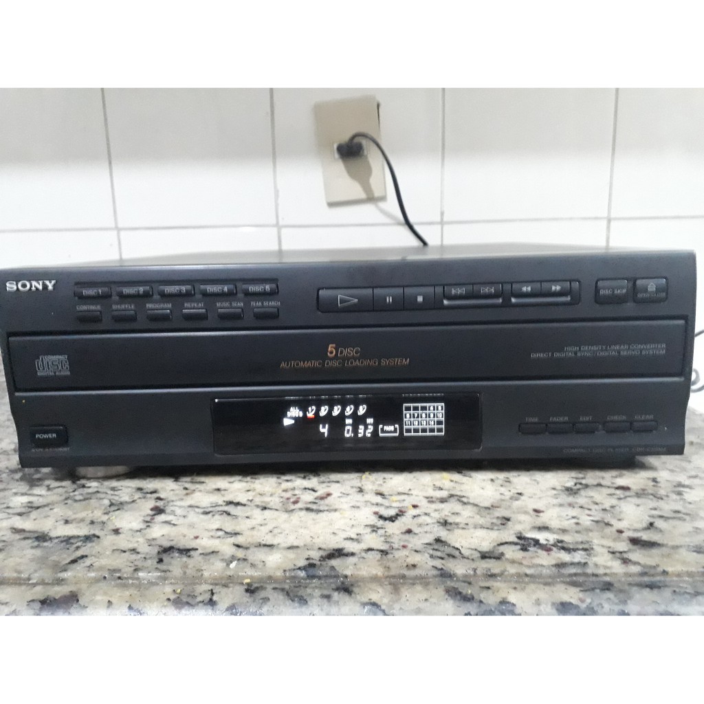 CD PLAYER SONY CDP 505 CARROSSEL 5 CDS FUNCIONA BEM USADO | Shopee Brasil