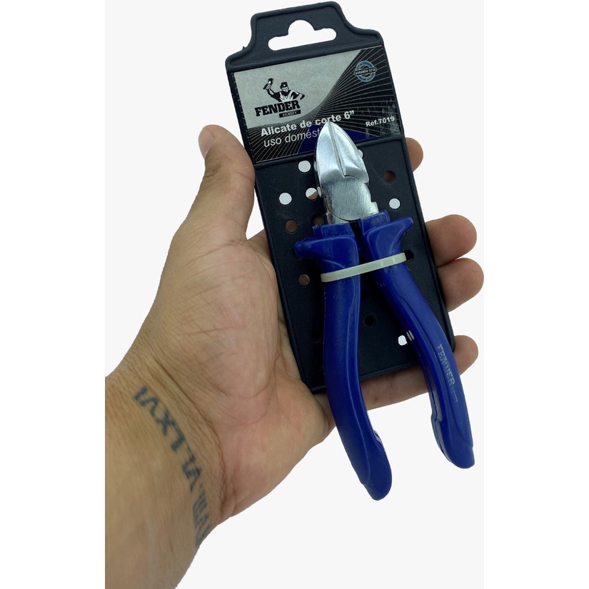 ALICATE DE CORTE 6" USO DOMÉSTICO - FERRAMENTAS FENDER - REF 7019 | Shopee Brasil