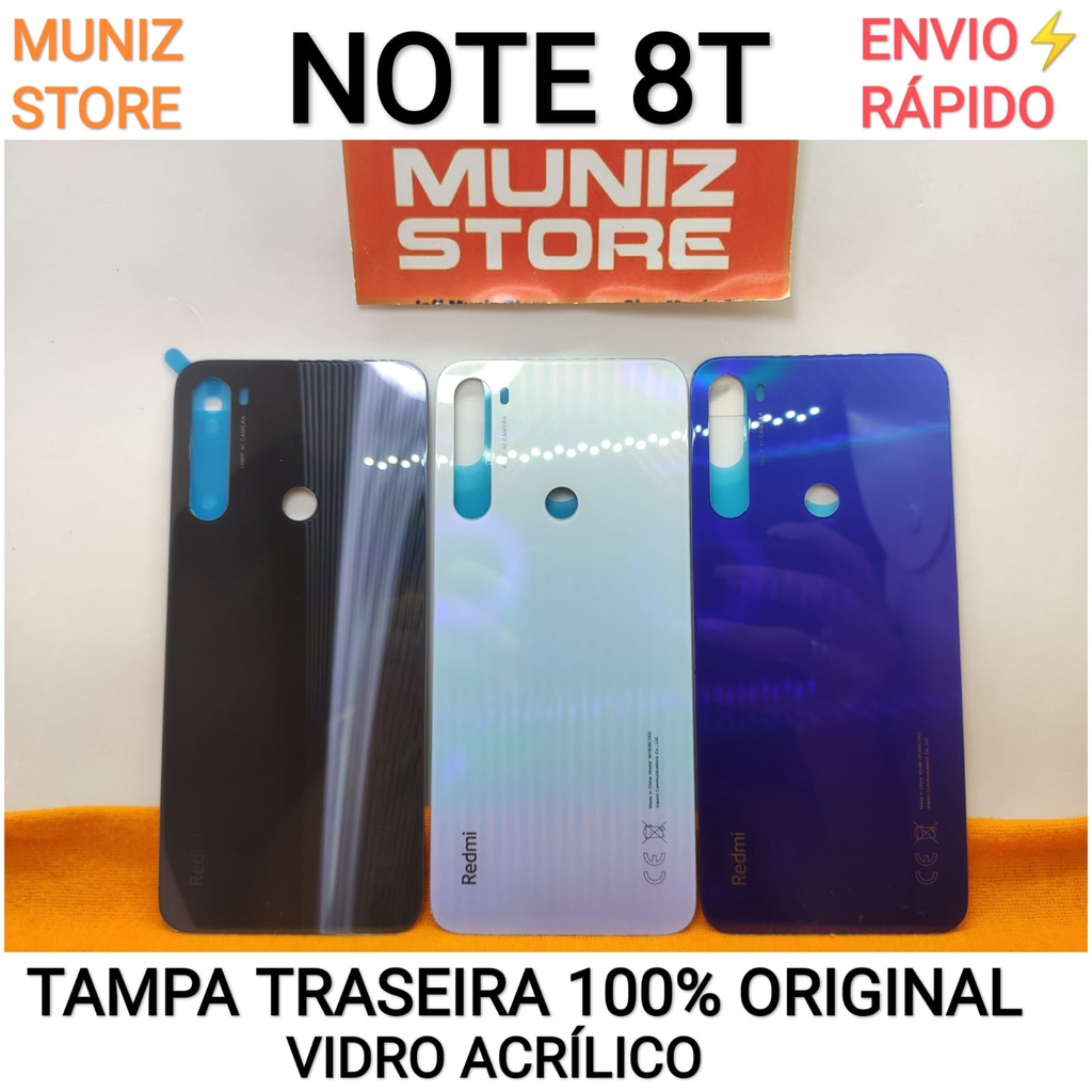 Tampa Traseira Capa Redmi Note 8T Xiaomi 100% Original Tampa De Vidro Acrílico | Shopee Brasil