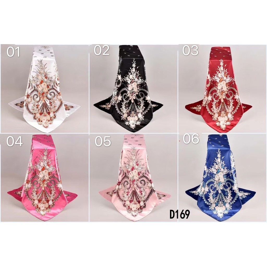 Lenço Cetim Seda Versáteis 90x90 Elegante Multiuso Cropped Cachecol ...