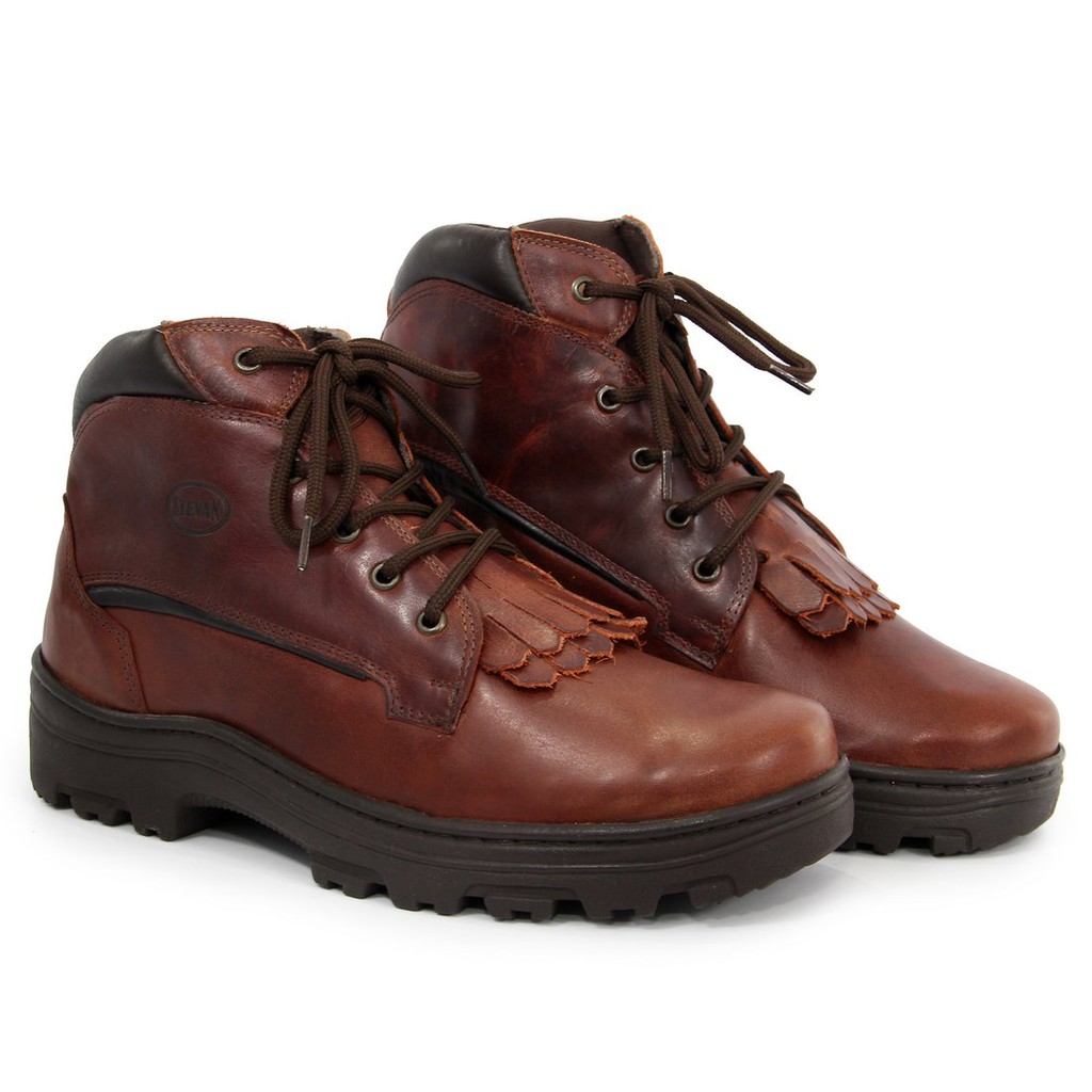 Coturno / Tenis Country Com Franja Classic E Couro Legítimo | Shopee Brasil