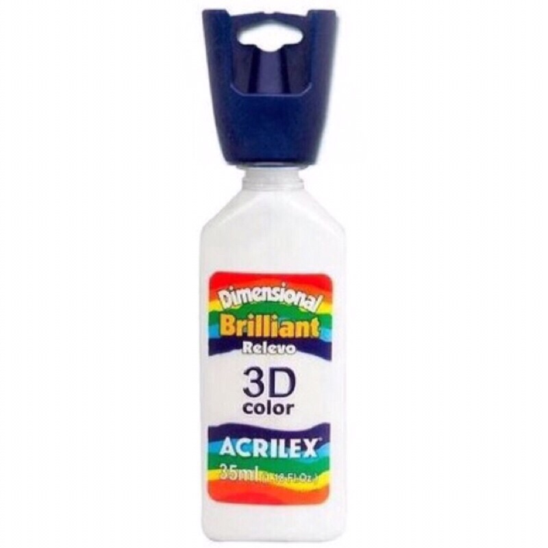 Tinta Dimensional Brilliant Relevo 3D Acrilex 35ml | Shopee Brasil