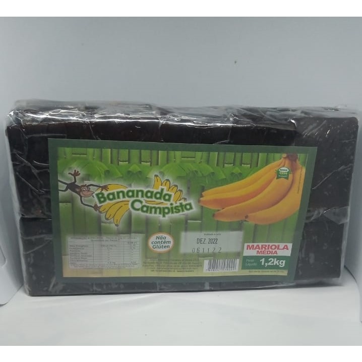 Bananada campista lisa 400g ou 1,2 kg bananadas mariola doce delicioso ...