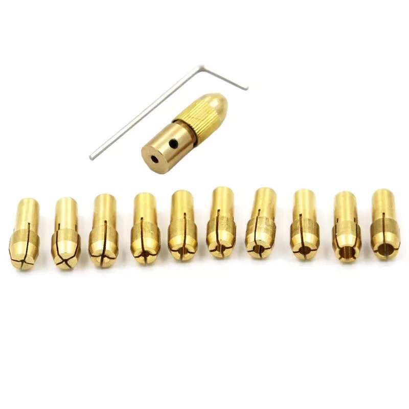 Mini Mandril Acoplável. Mandril para Motor Kit 12 Peças | Shopee Brasil