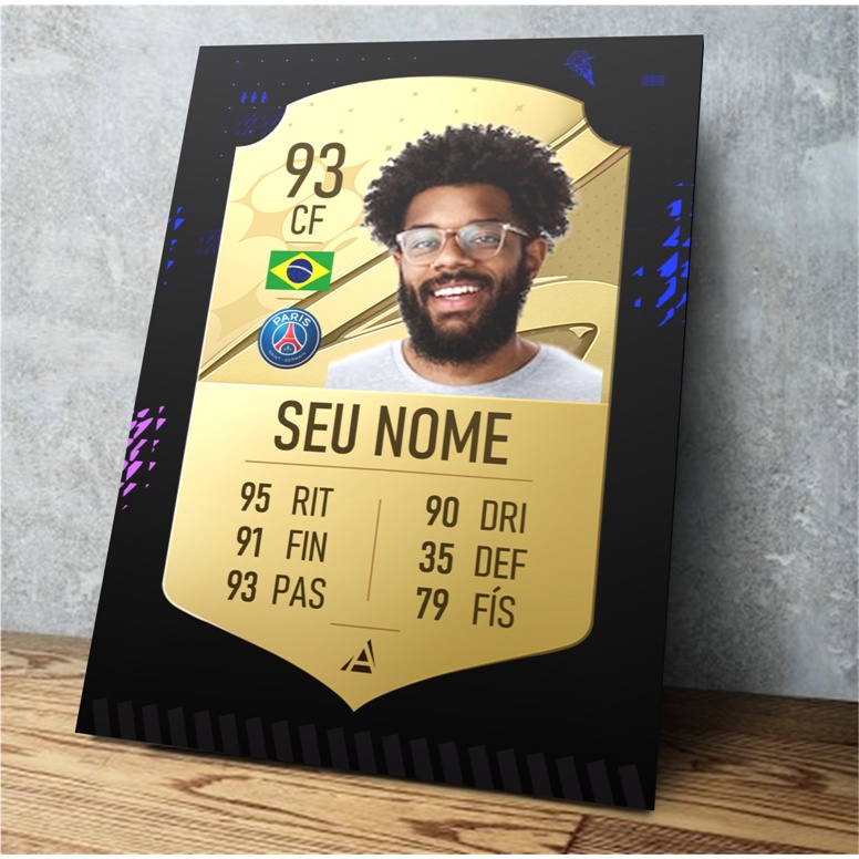 Placa Decorativa Personalizada Card Fifa | Shopee Brasil