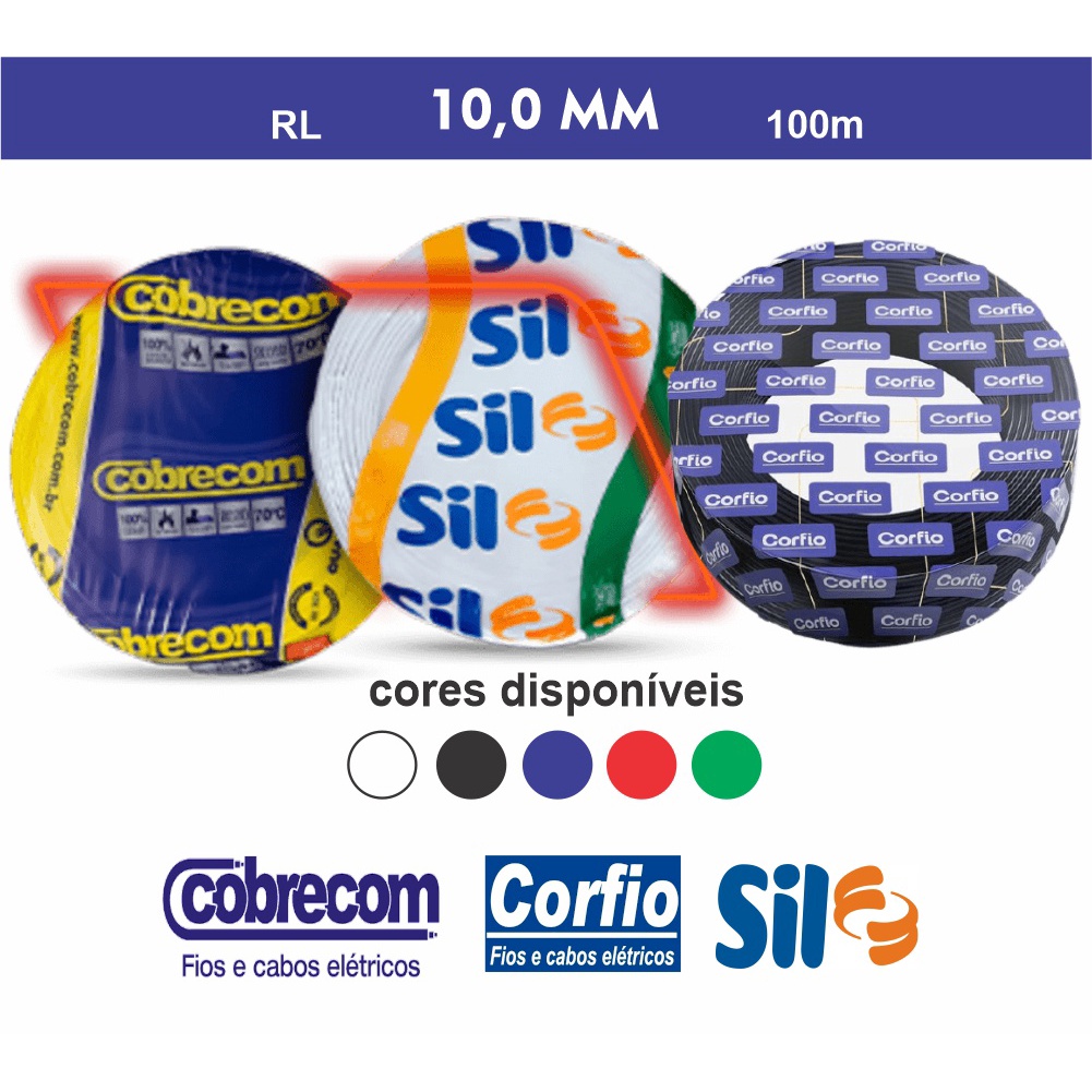 Cabo Flexivel 10mm Cobrecom SIL rolo com 100 metros | Shopee Brasil Cabo Flexivel 10mm Cobrecom SIL rolo com 100 metros | Shopee Brasil