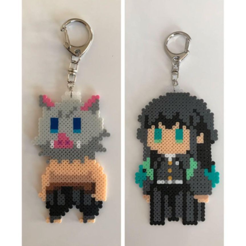 Kimetsu no Yaiba/ Demon Slayer Ímã ou Chaveiro - Pixel Art/ Hama Beads ...