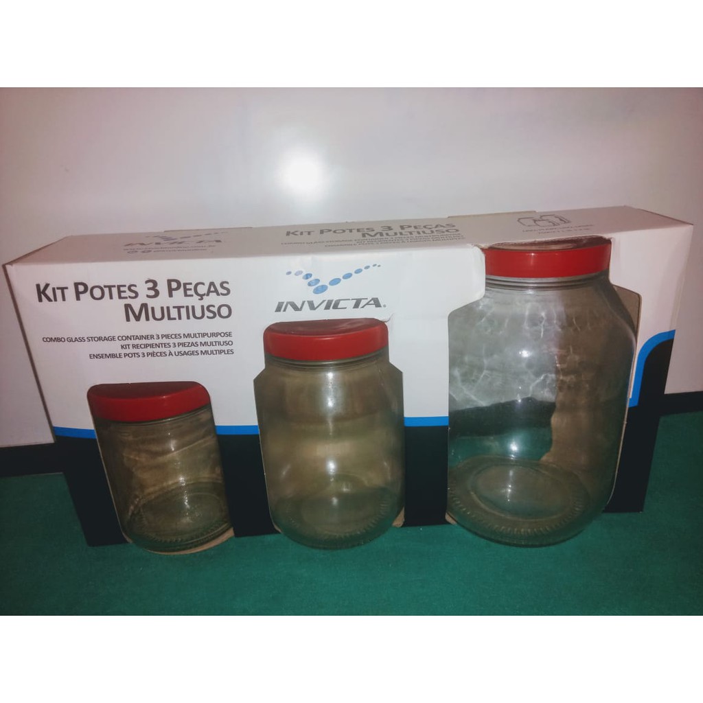 Kit 3 potes | Shopee Brasil