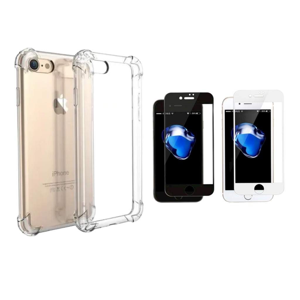 Capa Case Capinha Anti Shock iPhone 7G/8G + Pelicula Vidro 3D | Shopee Brasil