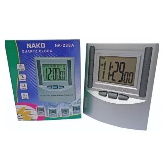 Relógio Digital Despertador Cronometro Nako Na-288a | Shopee Brasil