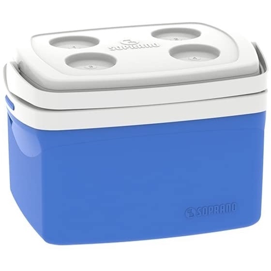 Caixa Termica Cooler Plastico Bebidas Porta Copos Azul 12 Litros ...