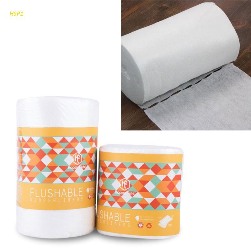 HSP1 100 Sheets/Roll Disposable Cloth Bamboo Flushable Baby Diaper ...