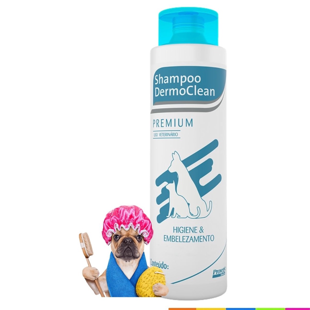 Shampoo Dermoclean Antisséptico Para cachorro Trata Queda de Pelo ...