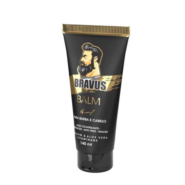Balm Para Barba e Cabelo 4 Em 1 Bravus 140ml | Shopee Brasil