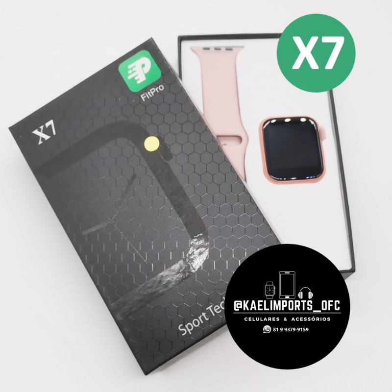 smartwatch X7 versão 2021 atualizado novos menus faz e recebe chamada ...