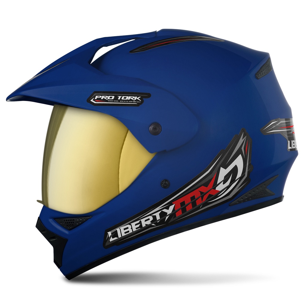 Capacete De Motocross Para Motos Liberty Mx Pro Vision Viseira Dourada ...