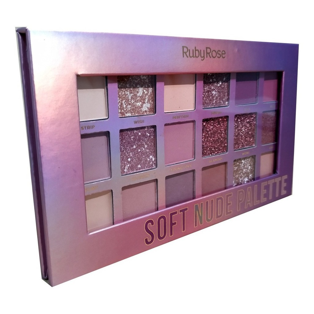 Paleta De Sombras Soft Nude Feels Hb 1045 Ruby Rose 18 Cores Shopee