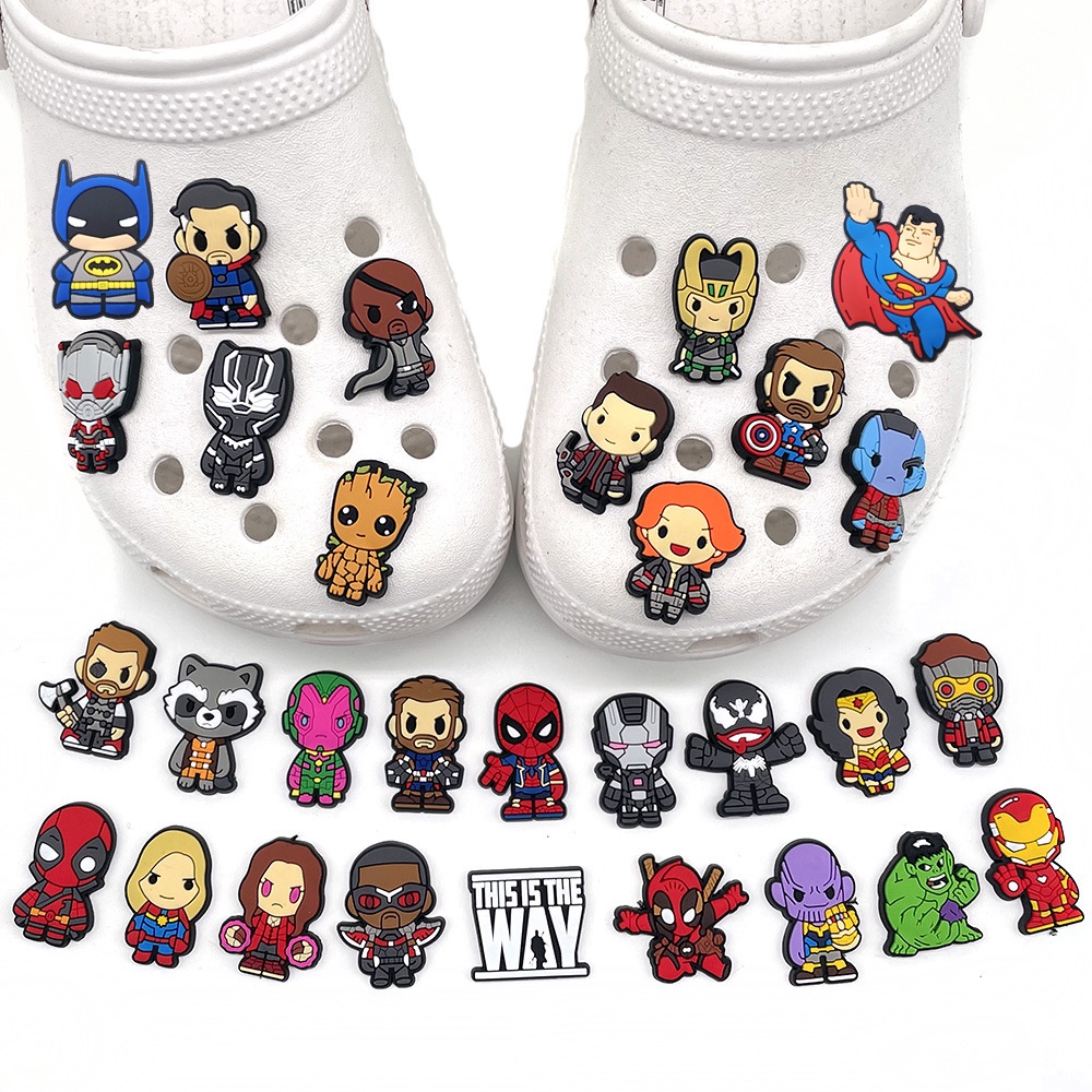 Crocs Jibbitz Charme Marvel Os Vingadores Diy Decoração De Sapatos Faça ...