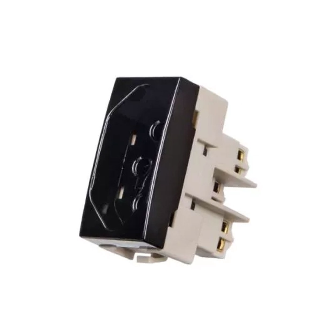 Módulo Tomada 20a 250v Padrão 2P+T Sleek Preto Margirius | Shopee Brasil