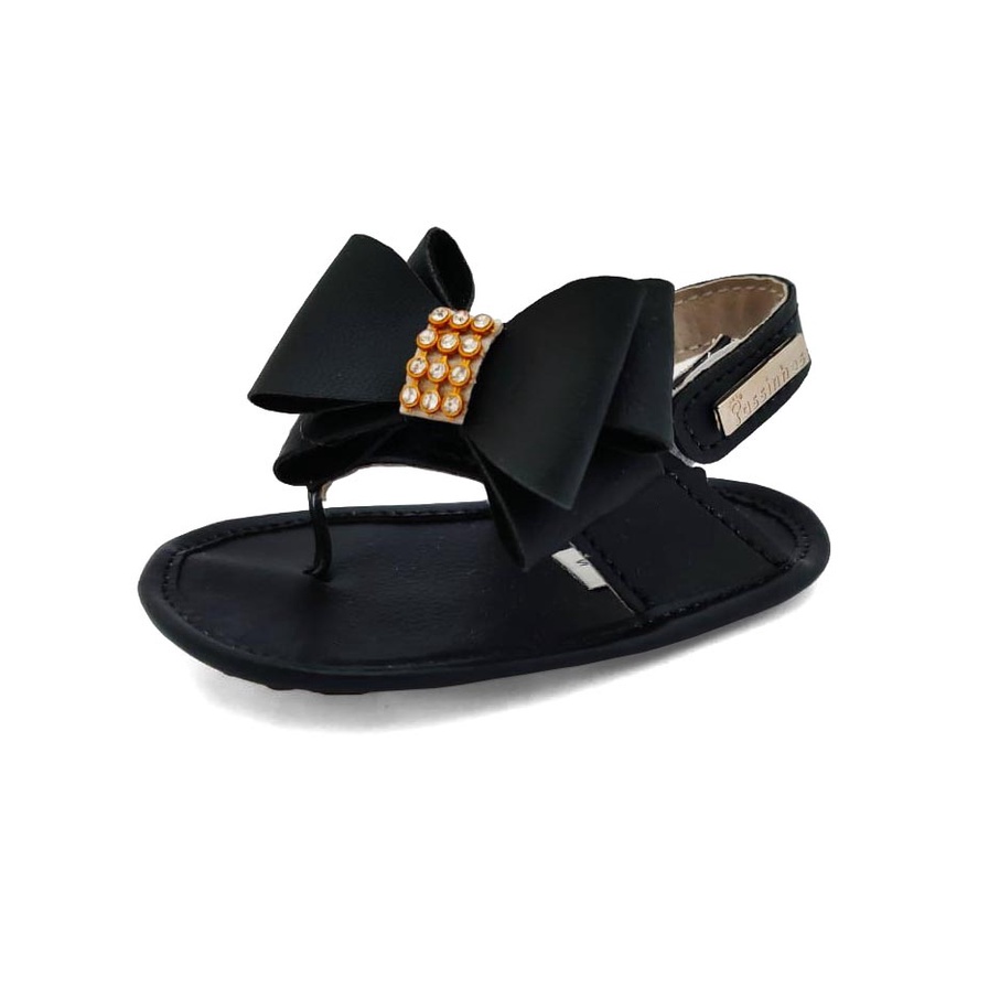 Chinelinho de Bebê confort laço - Preto | Shopee Brasil