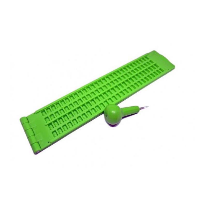 Reglete Braille Verde com Punção (Negativa) | Shopee Brasil