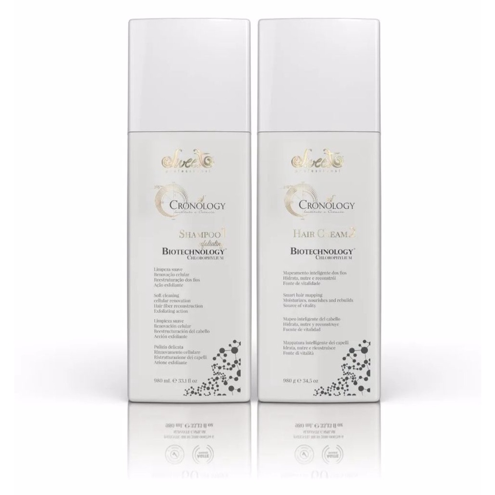 Kit Sweet Shampoo E Máscara Hidratante Cronology - 980ml - Original ...
