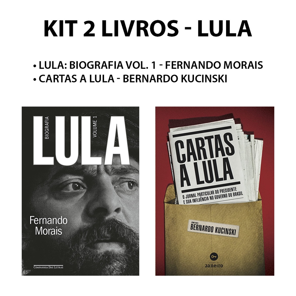 Kit 2 Livros | Lula: Biografia Vol. 1 e Cartas a Lula | Shopee Brasil