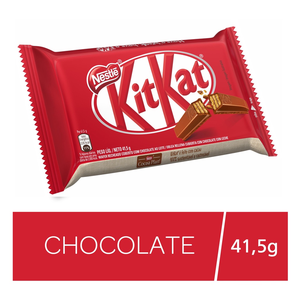 Chocolate KitKat ao Leite 41,5g - 1 Unidade - Nestle Kit Kat | Shopee ...