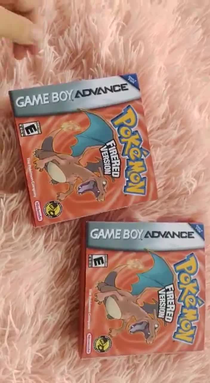 caixa com berço repro para pokemon firered de gameboy advance | Shopee ...