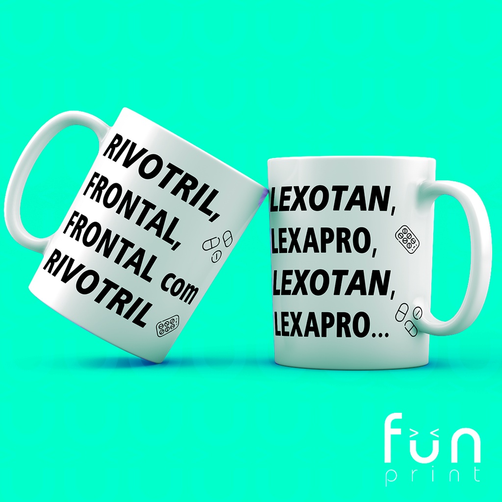 Caneca Porcelana Meme - Rivotril Frontal | Shopee Brasil