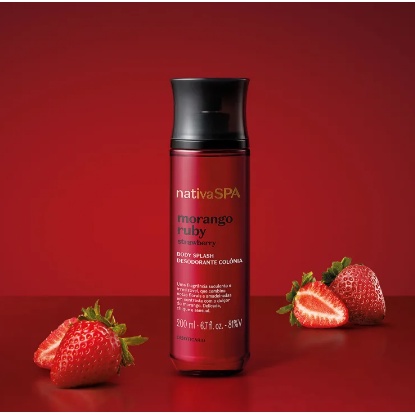 Body Splash Morango Ruby 200ml Nativa SPA O Boticario | Shopee Brasil