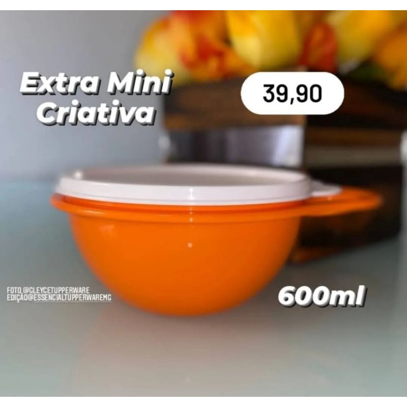 Tupperware Extra Mini Criativa 600ml Laranja | Shopee Brasil