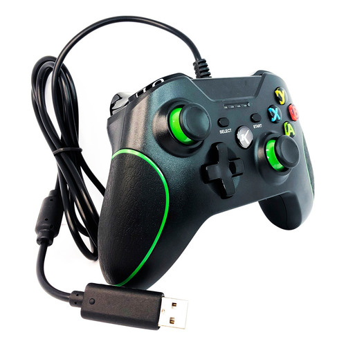 Controle Xbox One Com Fio Entrada Fone P2 Knup Pc Computador | Shopee ...