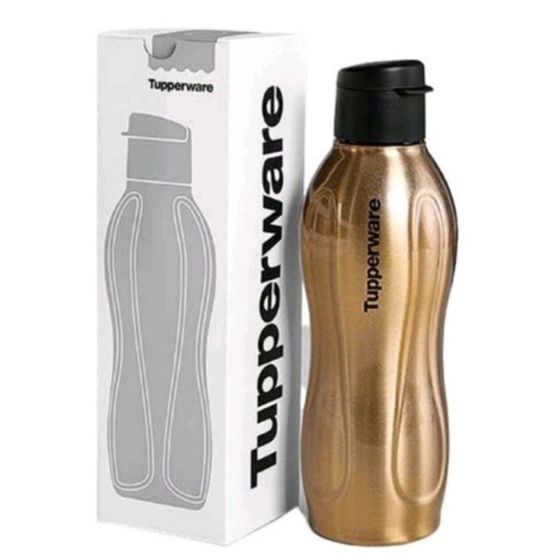 Tupperware Eco Tupper - Garrafa Inox Dourada 875ml | Promoção | Shopee ...