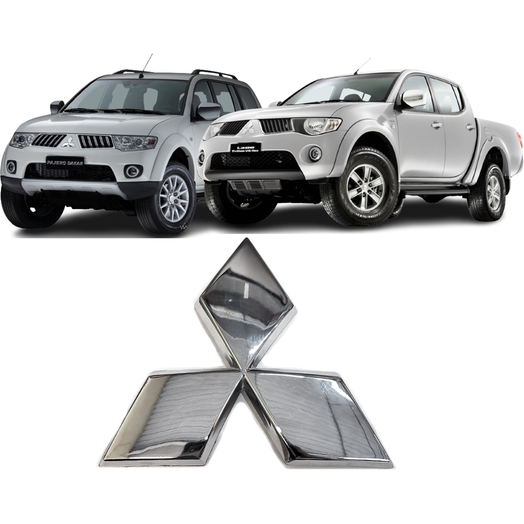 Emblema Logo Frontal Mitsubishi L200 Triton Pajero Dakar Cromado ...