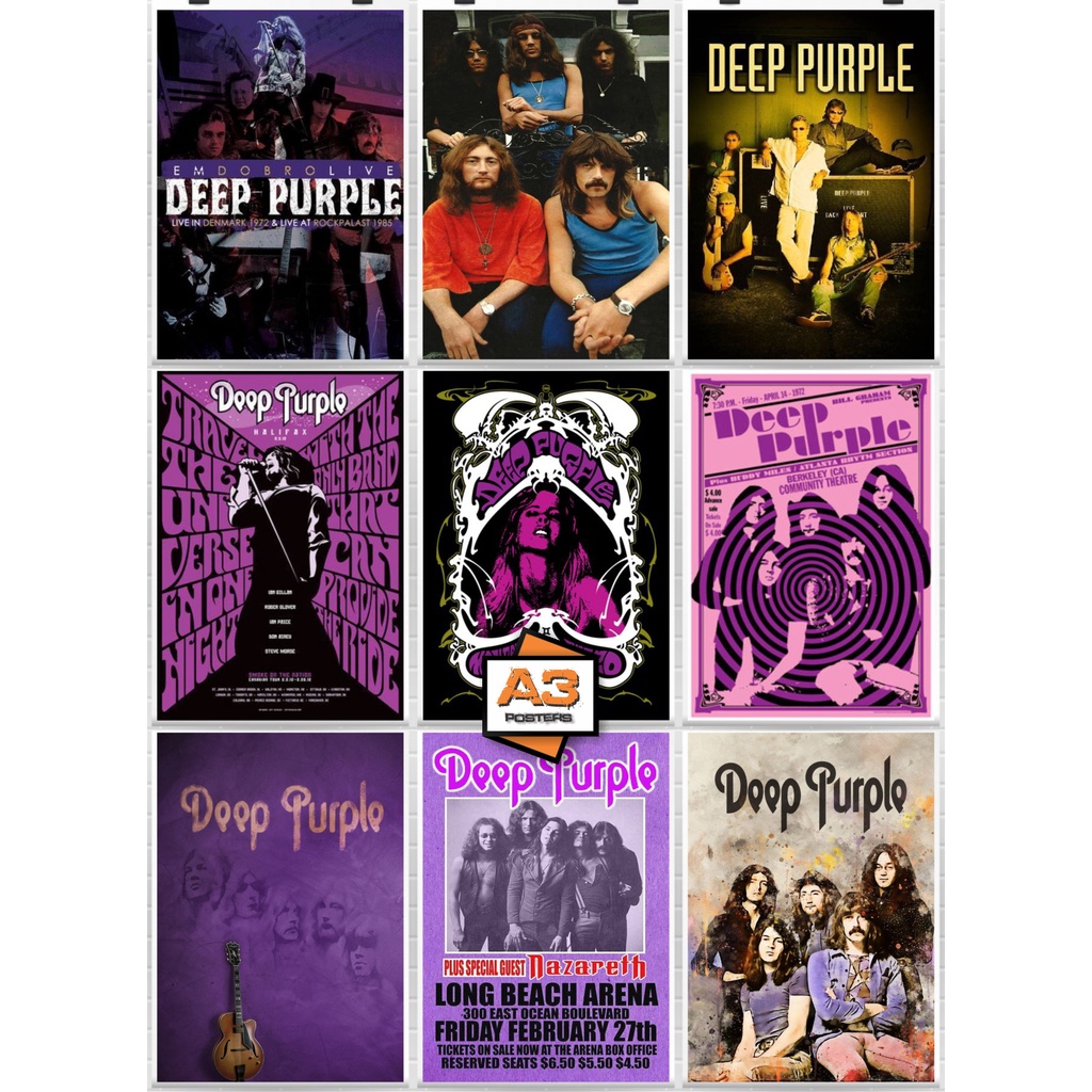 Posters Adesivo Banda Deep Purple Variações A4 (21cm x 30cm) | Shopee ...