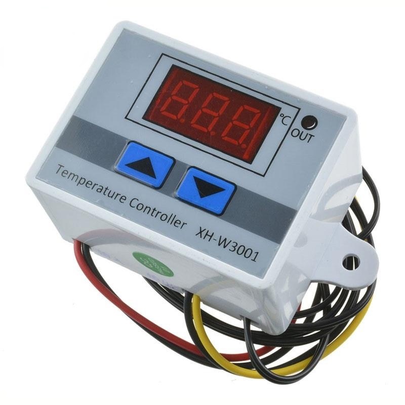 10A 12V 24V 220VAC Controlador Digital LED Temperatura XH-W3001 Incubadora Arrefecimento ...