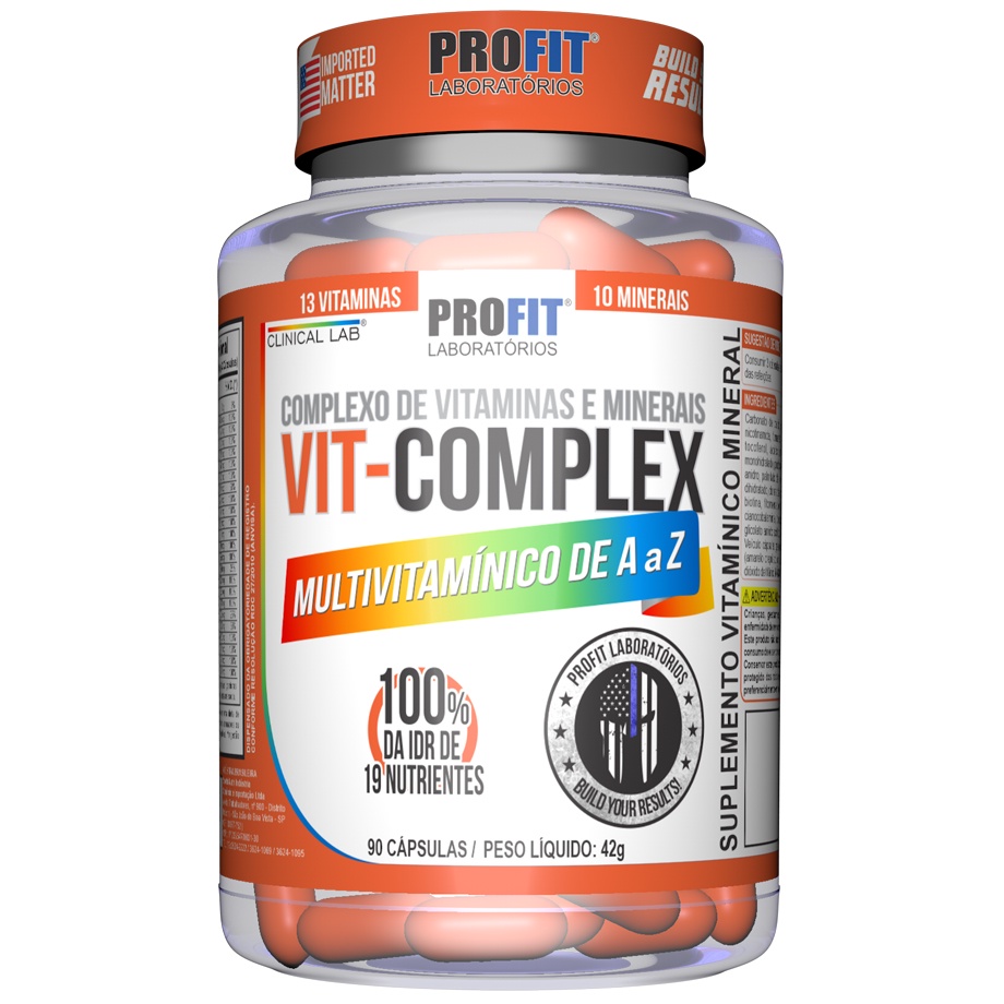 VIT-COMPLEX MULTIVITAMÍNICO 90 CÁPSULAS | Shopee Brasil