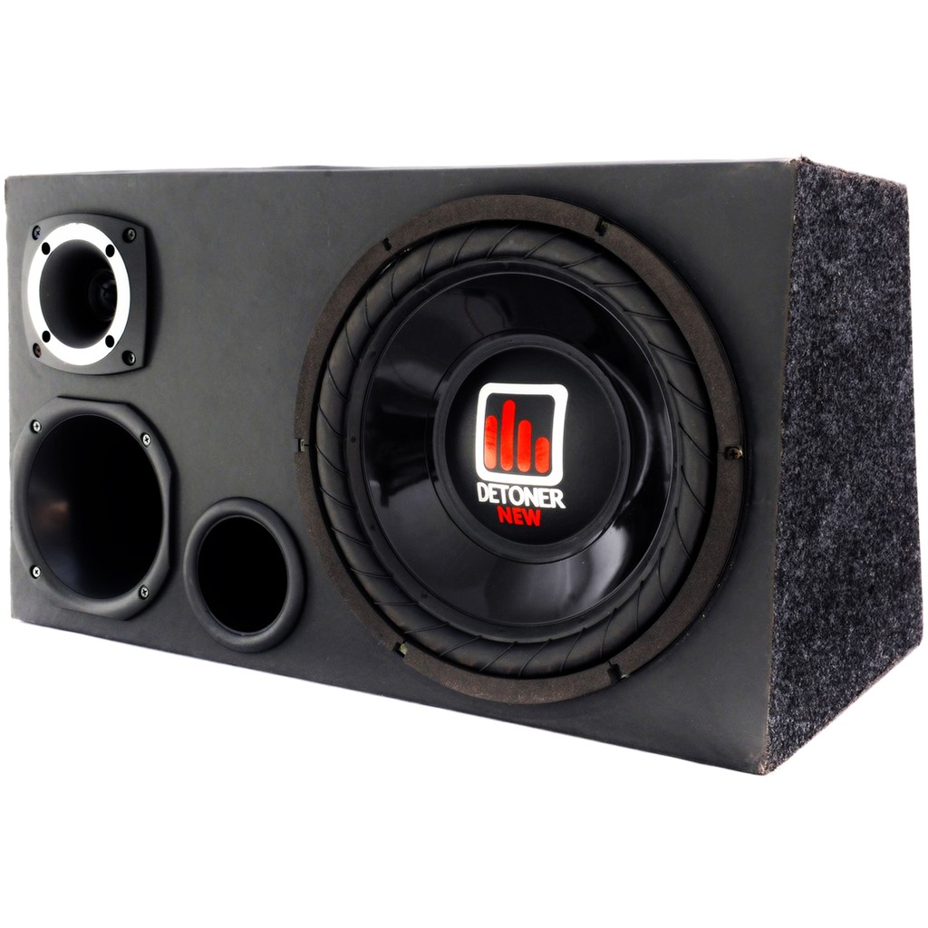 Caixa Trio Som Automotivo Completa Detoner Ideal Pra Uno | Shopee Brasil